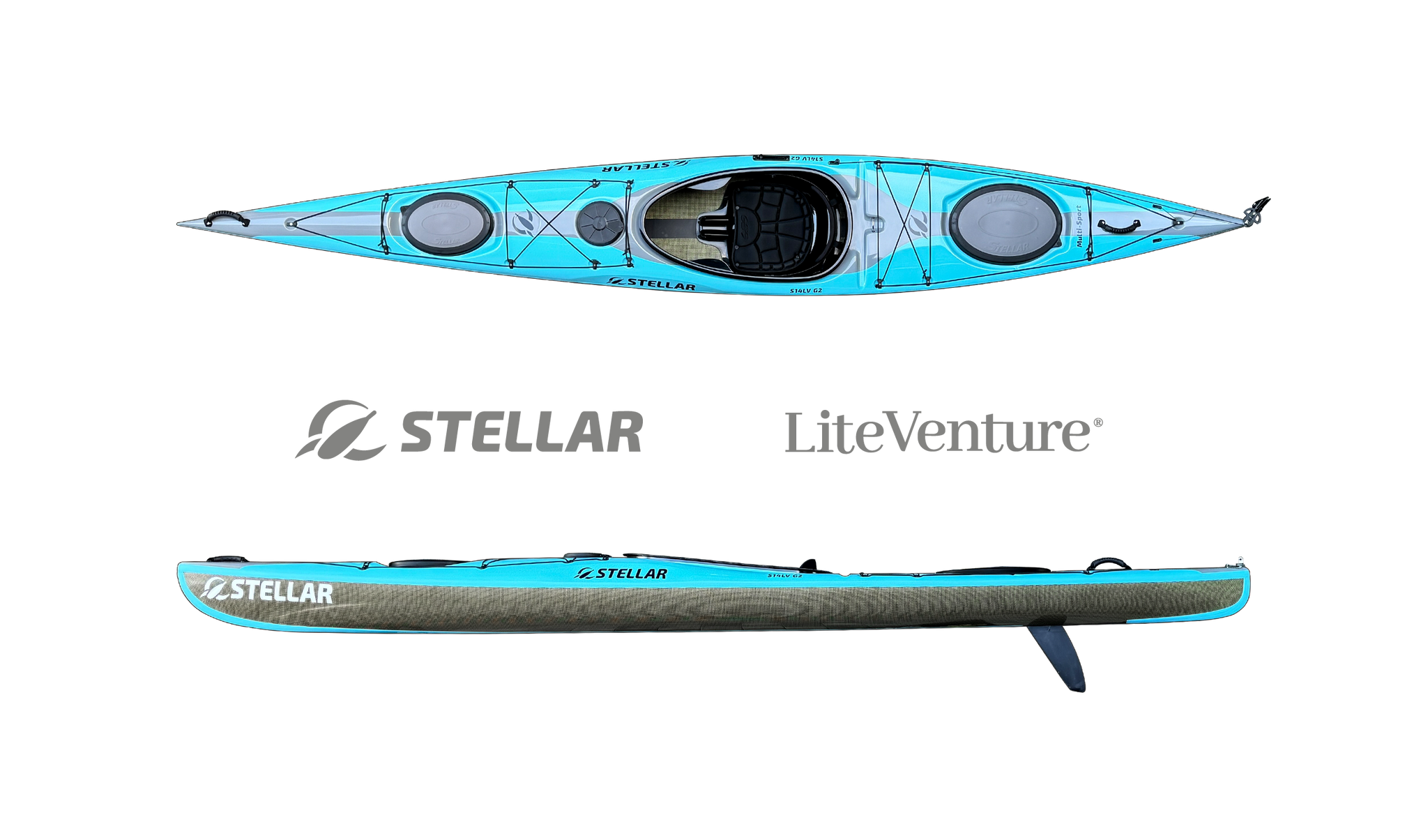 Stellar S14 LV light blue/grey, lightweight kayak