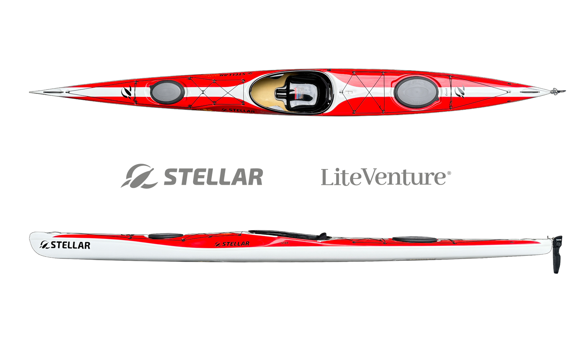 Lightweight & fast kayak: Stellar S18 R Marathonracer, blue/white